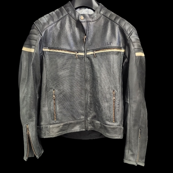 Bilt | Jackets & Coats | Vintage Bilt Black Leather Jacket Distressed ...